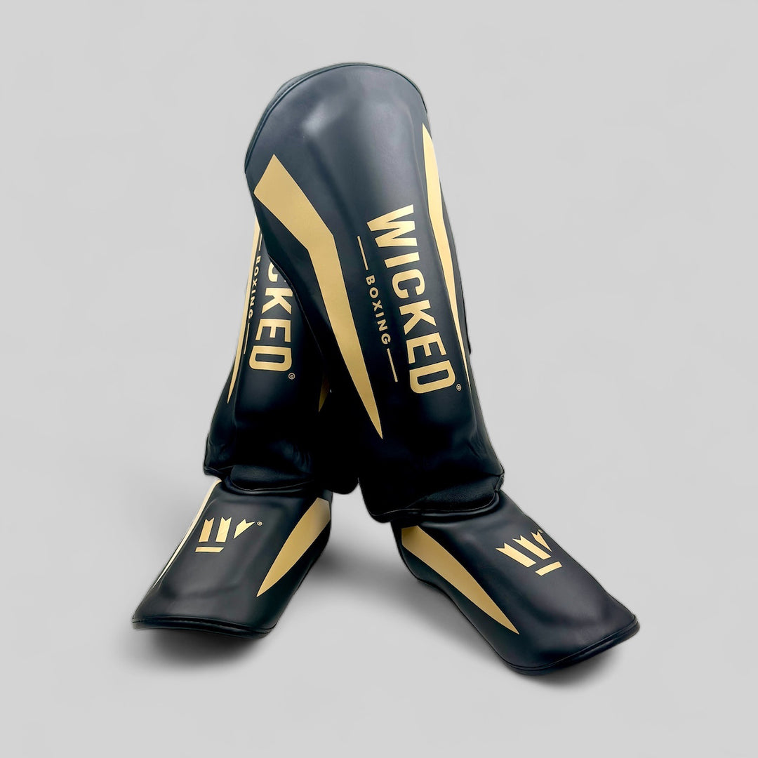 Elite Shin Guards for Martial Arts & Sports Protection – Wicked Boxing