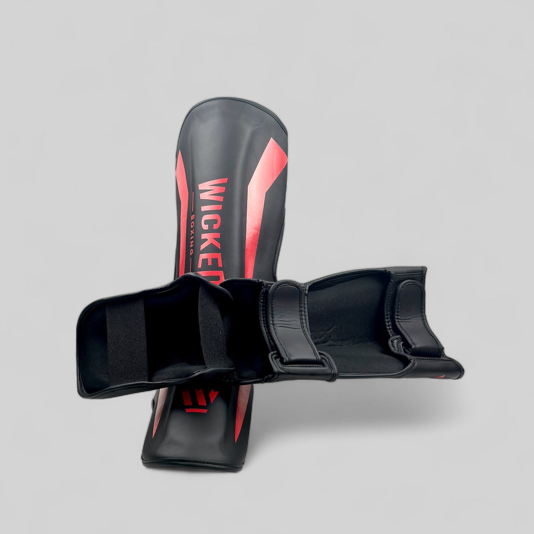 Elite Shin Guards for Martial Arts & Sports Protection – Wicked Boxing